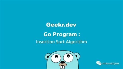 Go 数据结构和算法篇（五）：插入排序 腾讯云开发者社区 腾讯云