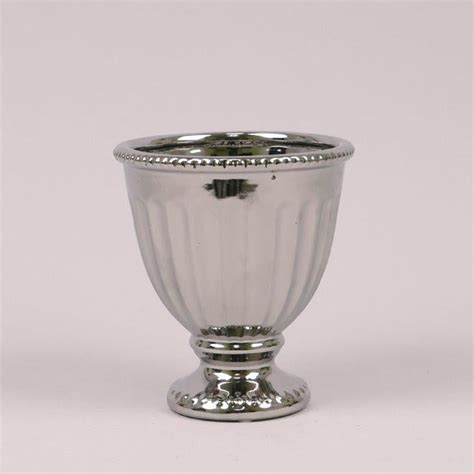 ᐉ Кашпо керамічне Flora 16 см Срібний 36449 • Краща ціна в Києві Україні • Купити в Епіцентр