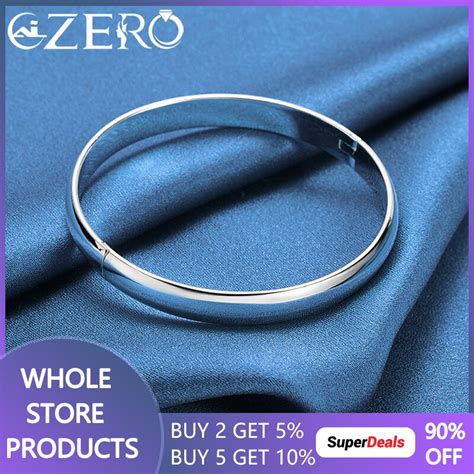 Brazalete Cl Sico De Plata De Ley 925 Para Hombre Y Mujer Pulsera Lisa