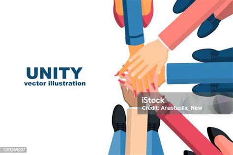 Persatuan Dan Kerja Sama Tim Ilustrasi Vektor Desain Datar Ilustrasi