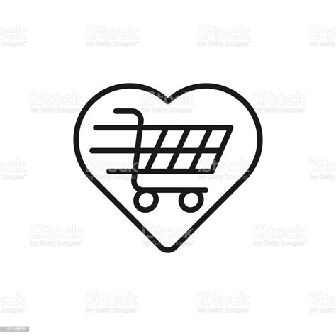 쇼핑 위시리스트 아이콘 벡터 일러스트레이션 전자 상거래 온라인 상점 및 마켓 플레이스 웹 사이트 모바일 로고 기호 버튼 기호 앱