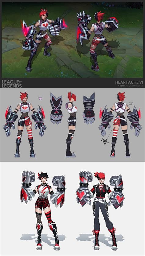 皮城执法官 蔚：意乱情迷——art拳头riot原画设计：megan Orourke——【情人节主题皮肤】 花瓣网