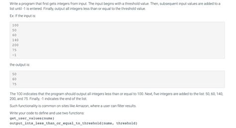 Solved Write A Program That First Gets Integers From Input