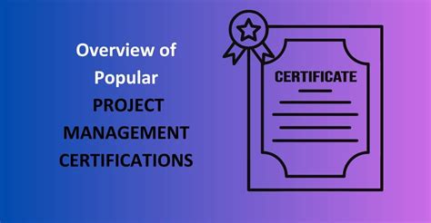 Overview Of Popular Project Management Certifications
