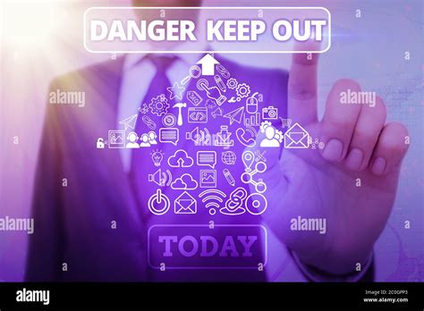Word Writing Text Danger Keep Out Business Photo Showcasing Warning Restriction Forbidden Keep