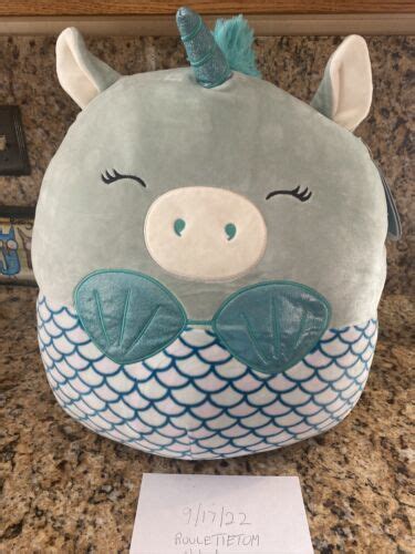 Original Cornella Squishmallow By Kelly Toy 16 Unicorn Mermaid Teal