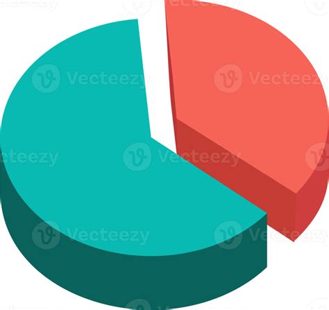 3d Pie Chart Two Piecesgraphic Isometric Puzzle Circular Template