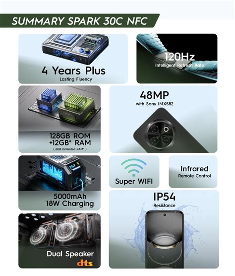 Jual TECNO SPARK 30C 6GB 6GB 128 120Hz Display Sony 48M Camera Helio G81 5000mAh IP54 7 8mm