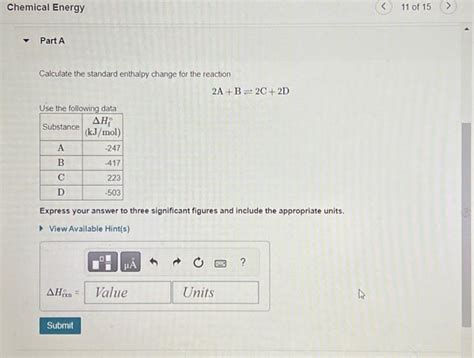 Solved Calculate The Standard Enthalpy Change For The Chegg