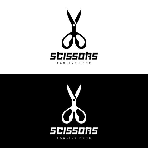 Ciseaux Logo Outils De Coupe Vecteur Barbershop Rasoir Ciseaux