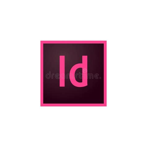 Indesign Logo Editorial Illustrative On White Background Editorial