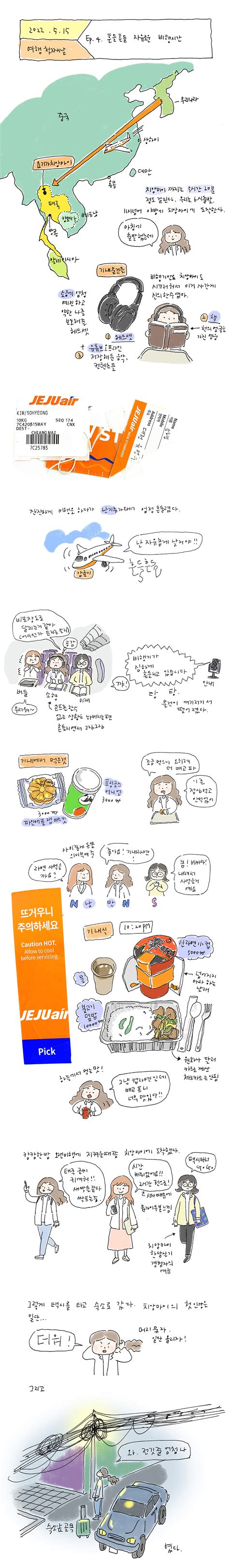 04화 치앙마이 여행일기 4 흔들흔들 자유로운 비행기