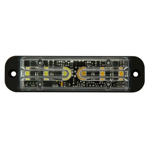 Ecco 6 Leds Ultra Thin Amber Strobe Light Ed3701a The Home Depot