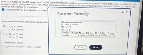 Solved A Data Set Includes Data From 400 Random Tomadoes