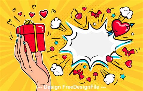 팝 아트 스타일 벡터 일러스트 Eps Uidownload