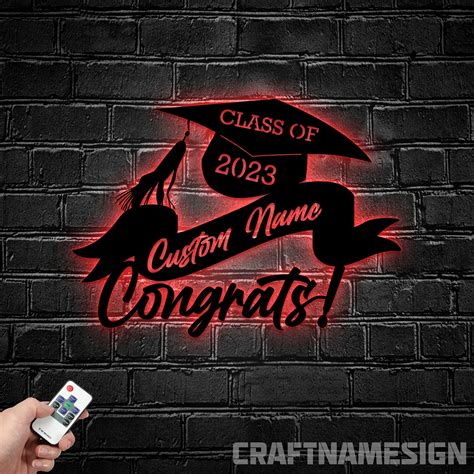 Personalized Graduate Name Metal Wall Art Decor Craft Name Sign