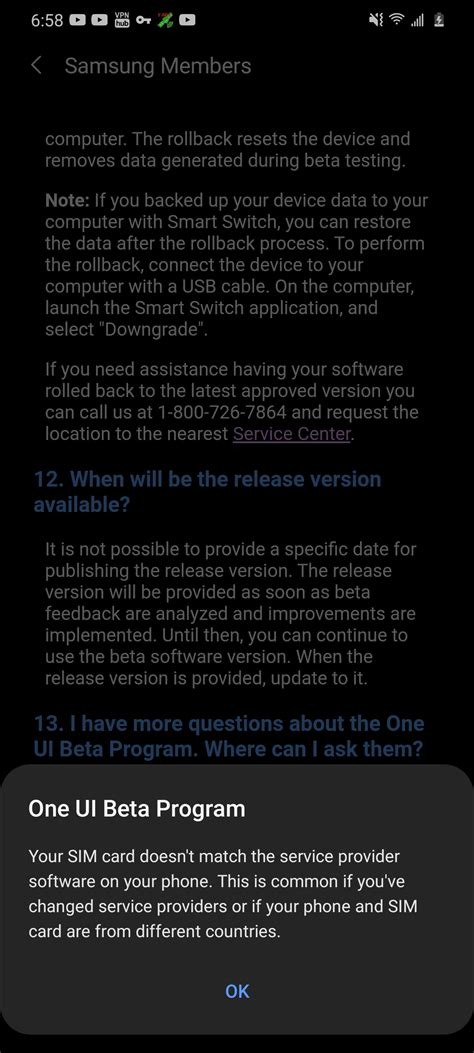 I M Trying To Enter Into One Ui Beta Program But I Have This Problem Do U Know How To Fix It