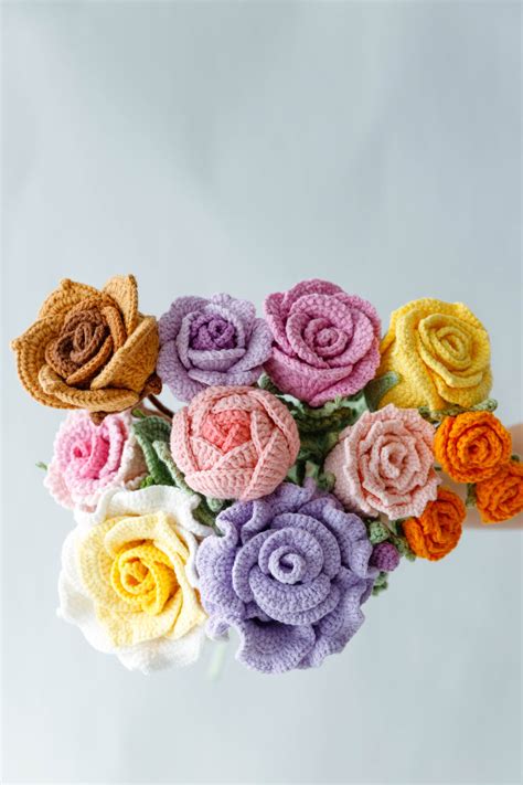 Free Crochet Rose Flower Pattern Best Flower Site