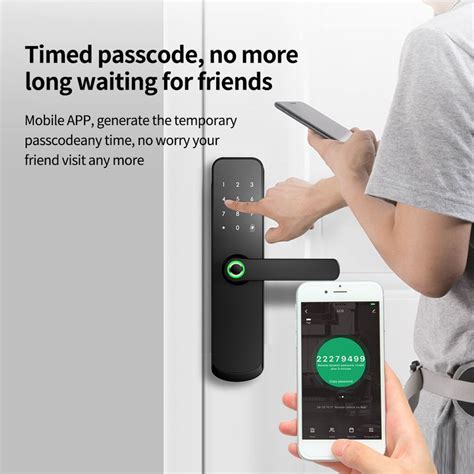 Smart Door Lock Digi A260 Ttlock Black With 6085 Lock