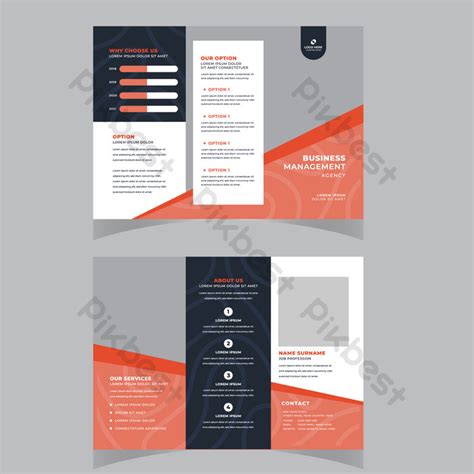 Brochure Template With Blue Rectangular Elements For Headers Ai Free Download Pikbest