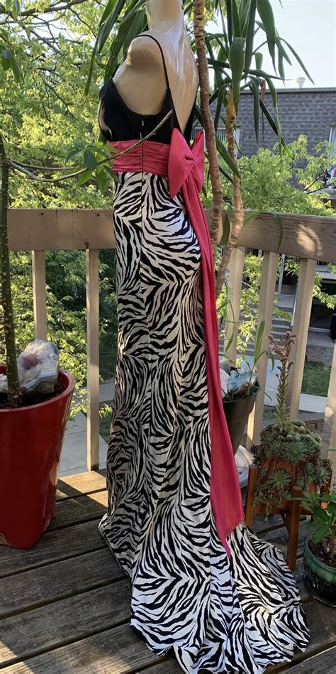 Pink Zebra Print Prom Dresses