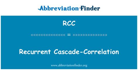 Rcc Stands For Recurrent Cascade Correlation Abbreviation Finder