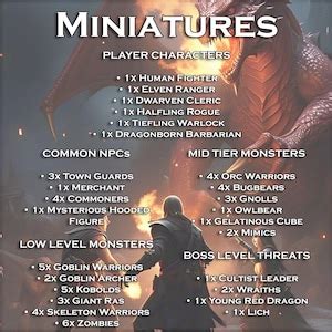 Dnd Starter Set 60 Miniatures Dm Essentials Pack 28mm Scale Dungeons And Dragons 5e