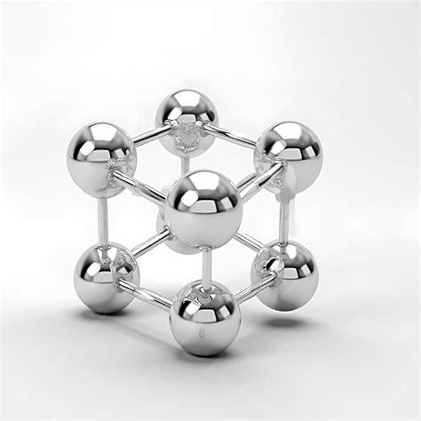 3d Metal Molecule Illustration Of Anhydrous Water Isolated On White Premium Ai Generated Image