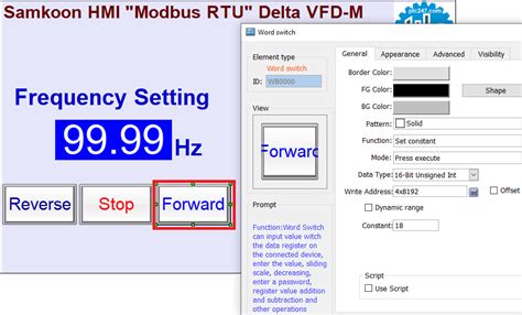 Samkoon Hmi Modbus Rtu Delta Vfd M Tutorial