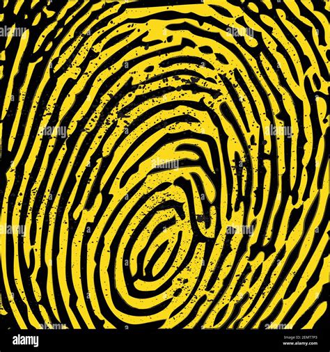 Fingerprint Yellow Background Stock Vector Image And Art Alamy