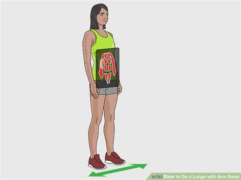 3 Ways To Do A Lunge With Arm Raise Wikihow Fitness