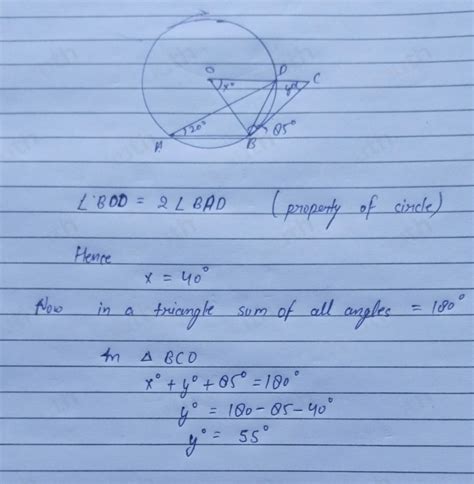 Solved 1 Given That O Is The Centre Of The Circle Find The Values Of