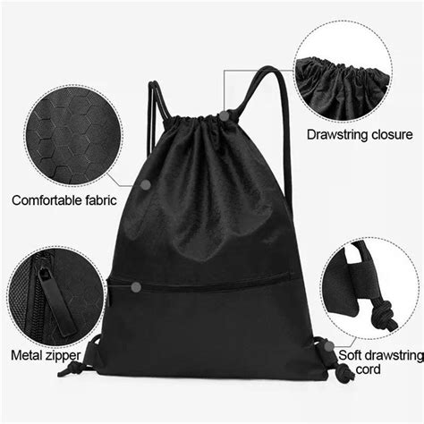 Backpack Sport Pack String Tote Gym Bag Cinch Sack School Drawstring