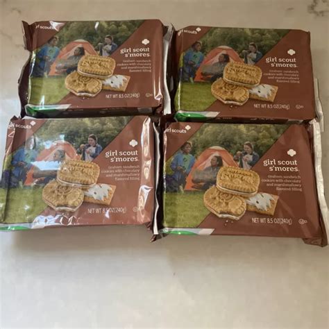 2025 Girl Scout Cookies Smores 4 Boxes Cookies Ships Fast £27 82