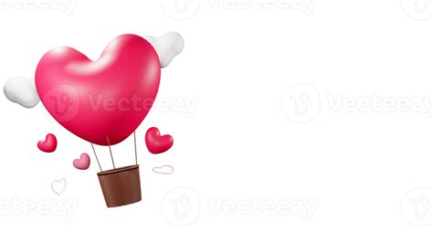 Heart Shape Hot Air Balloon On PNG Background 23741264 PNG