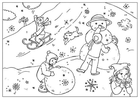 Зимние забавы в раскрасках 14 листов с шаблонами для занятий Ausmalbilder Winter