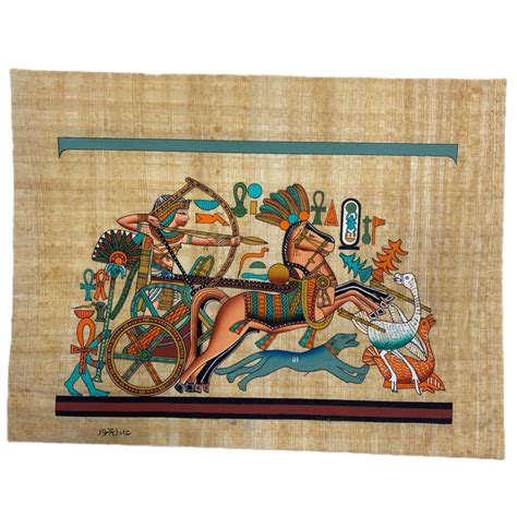 Papiro Egípcio original temas Faraônicos 40x30 cm Ref 46 lojinha net