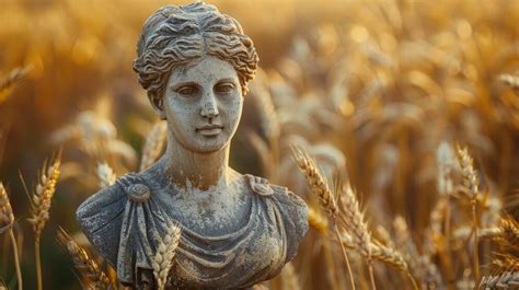 Vista Del Busto Dellantica Dea Greca Immagine Generata Dallia