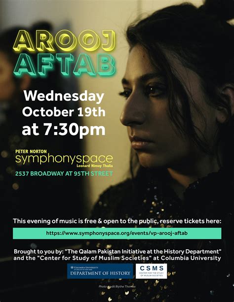 Csms Hosts Grammy Winning Artist In Sold Out Concert Arooj Aftab — C S M S