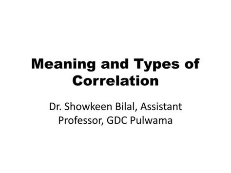 Correlation Ppt Ppt