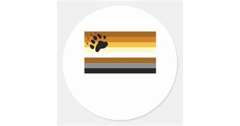 Gay Humor Bear Pride Flag Classic Round Sticker Zazzle