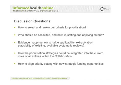 Priority Setting Presentation Freiburg Pdf