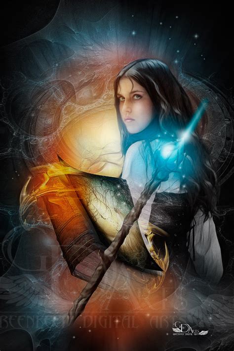 Die Zauberin Des Blauen Lichts Foto And Bild Fotomontage Fantasy