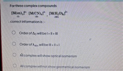For Three Complex Compounds Left Left Mathrm M Mathrm En