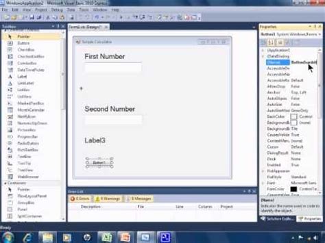 Visual Basic Express Tutorial Simple Calculator Part Simple Calculator Life Hacks
