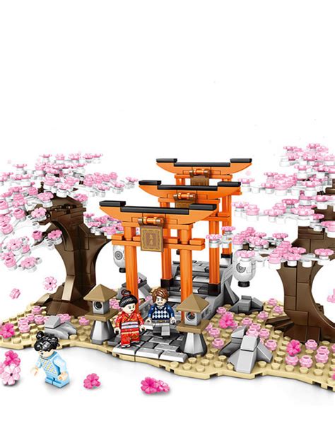 Sembo Sakura Block With 3 Dolls