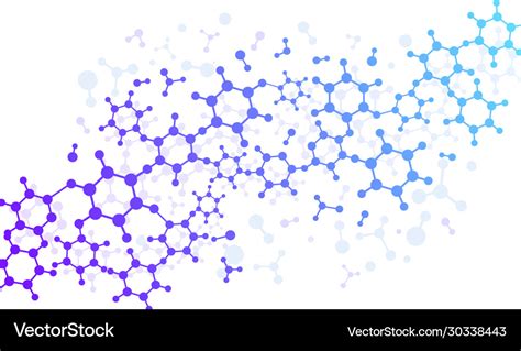 Molecular Background Hexagon Chemical Structures Vector Image