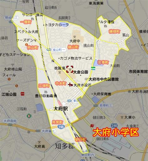大府市通学区域図 大府市の不動産はササキ不動産販売へ