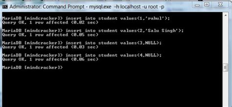 How To Use Null Values In Mysql