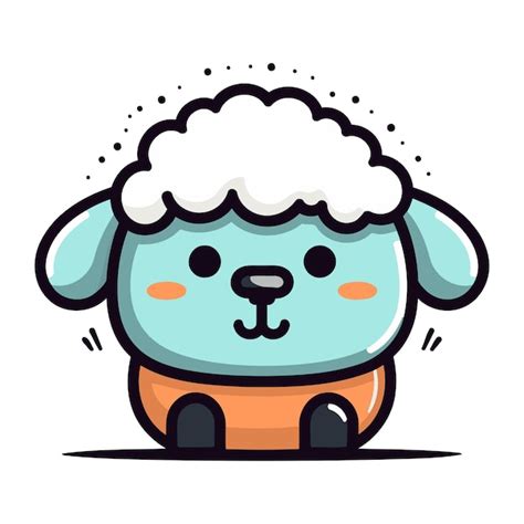 Premium Vector Cute Sheep Cartoon Character Vector Illustration
